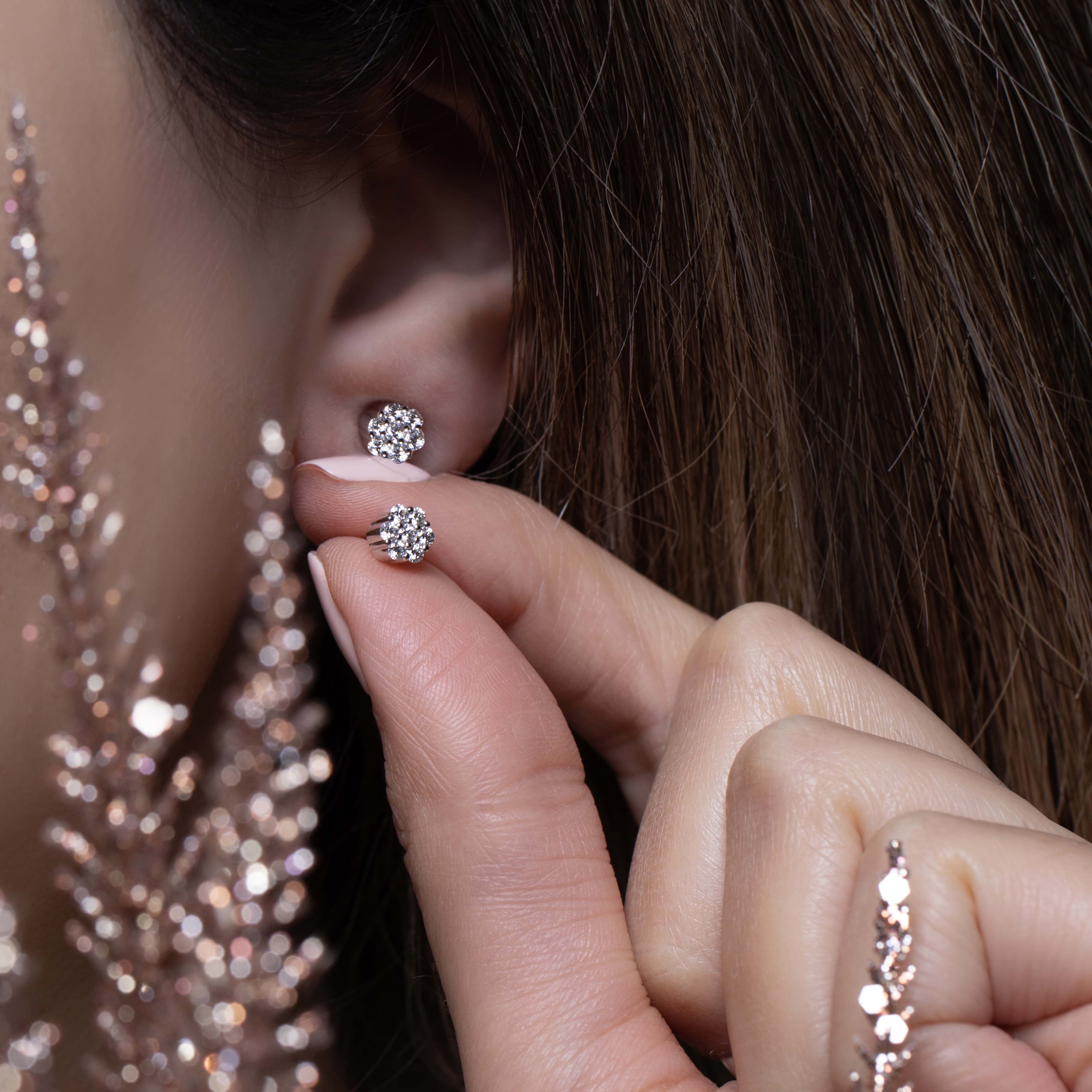 HoneyComb Diamond Earrings Kilani Jewellery Inc. Kilani Custom Design Trading Inc