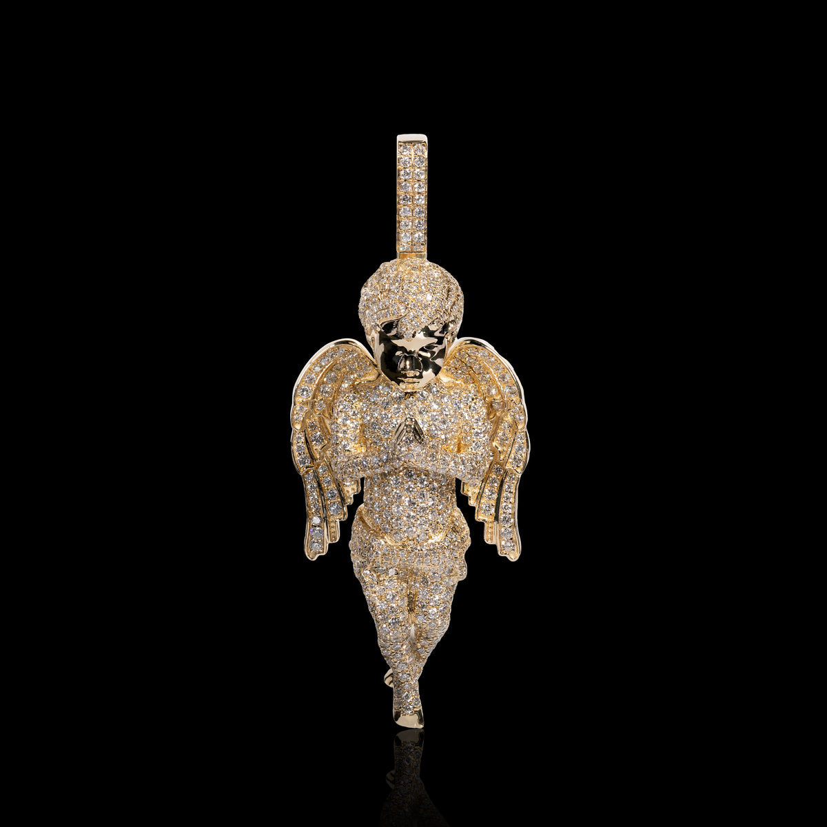 14K Yellow Gold Angel Diamond Pendant – Kilani Jewellery Inc. | Kilani ...